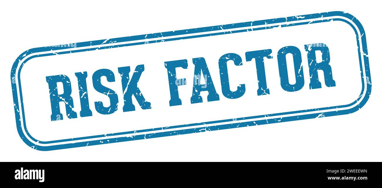 risk factor stamp. risk factor rectangular stamp isolated on white ...