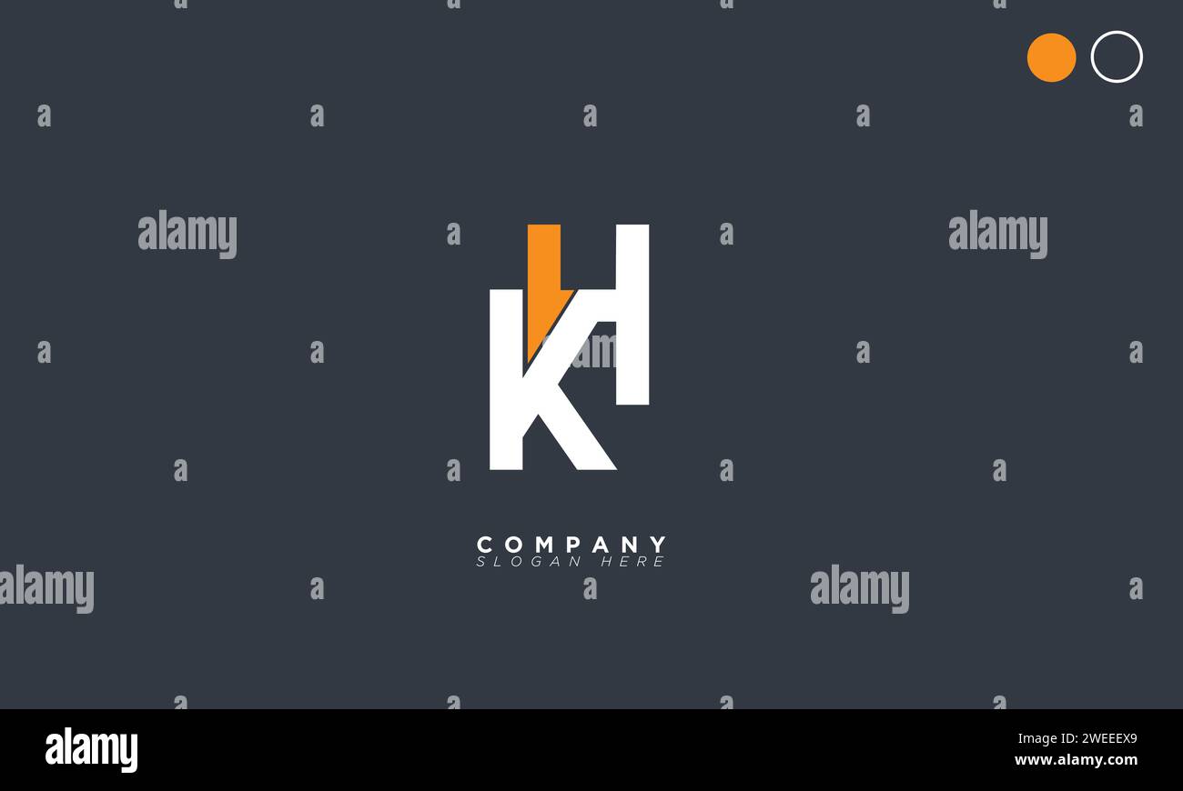 Kh initials logo hi-res stock photography and images - Alamy