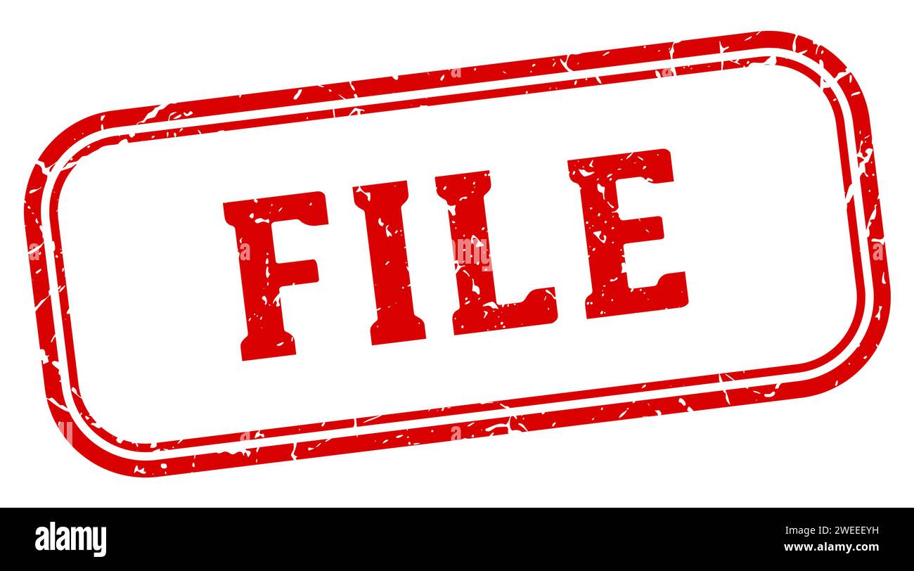 file stamp. file rectangular stamp isolated on white background Stock ...