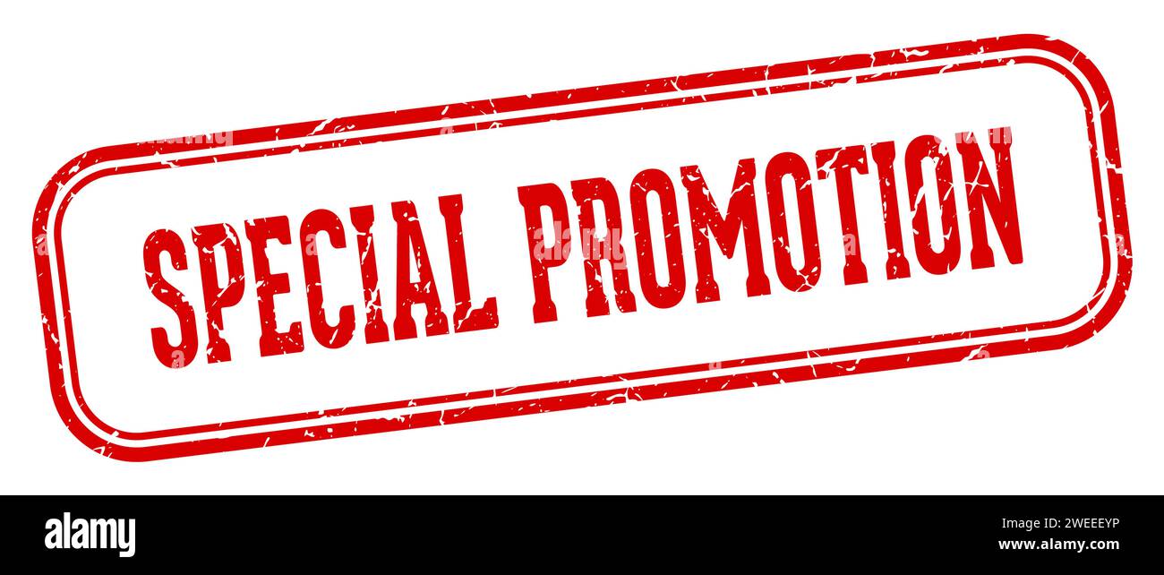 special promotion stamp. special promotion rectangular stamp isolated ...