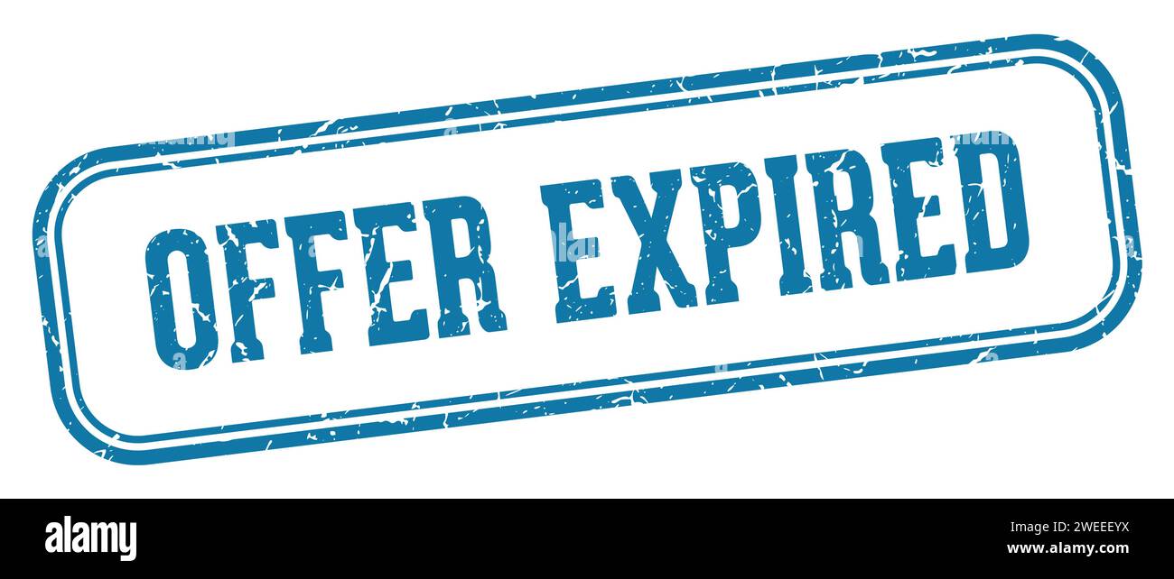 offer expired stamp. offer expired rectangular stamp isolated on white ...