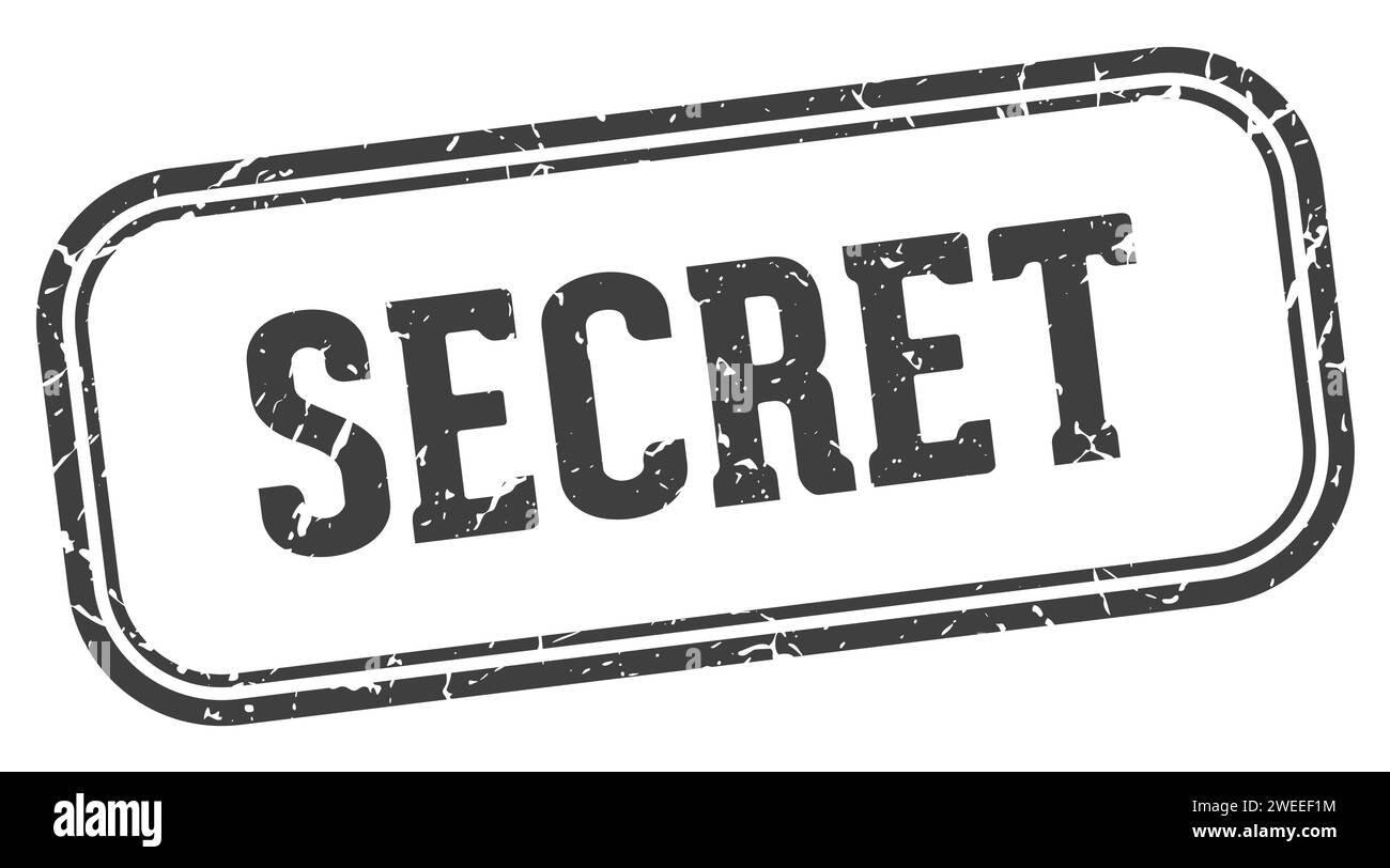 secret stamp. secret rectangular stamp isolated on white background ...