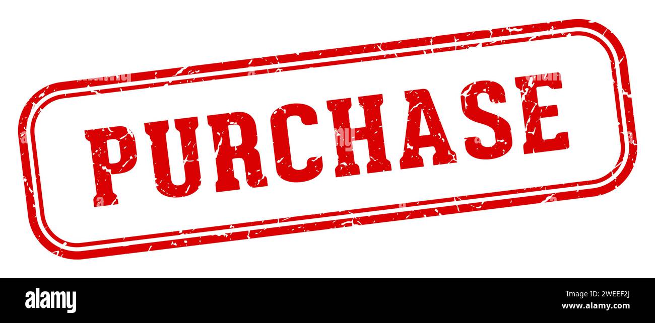 purchase stamp. purchase rectangular stamp isolated on white background ...