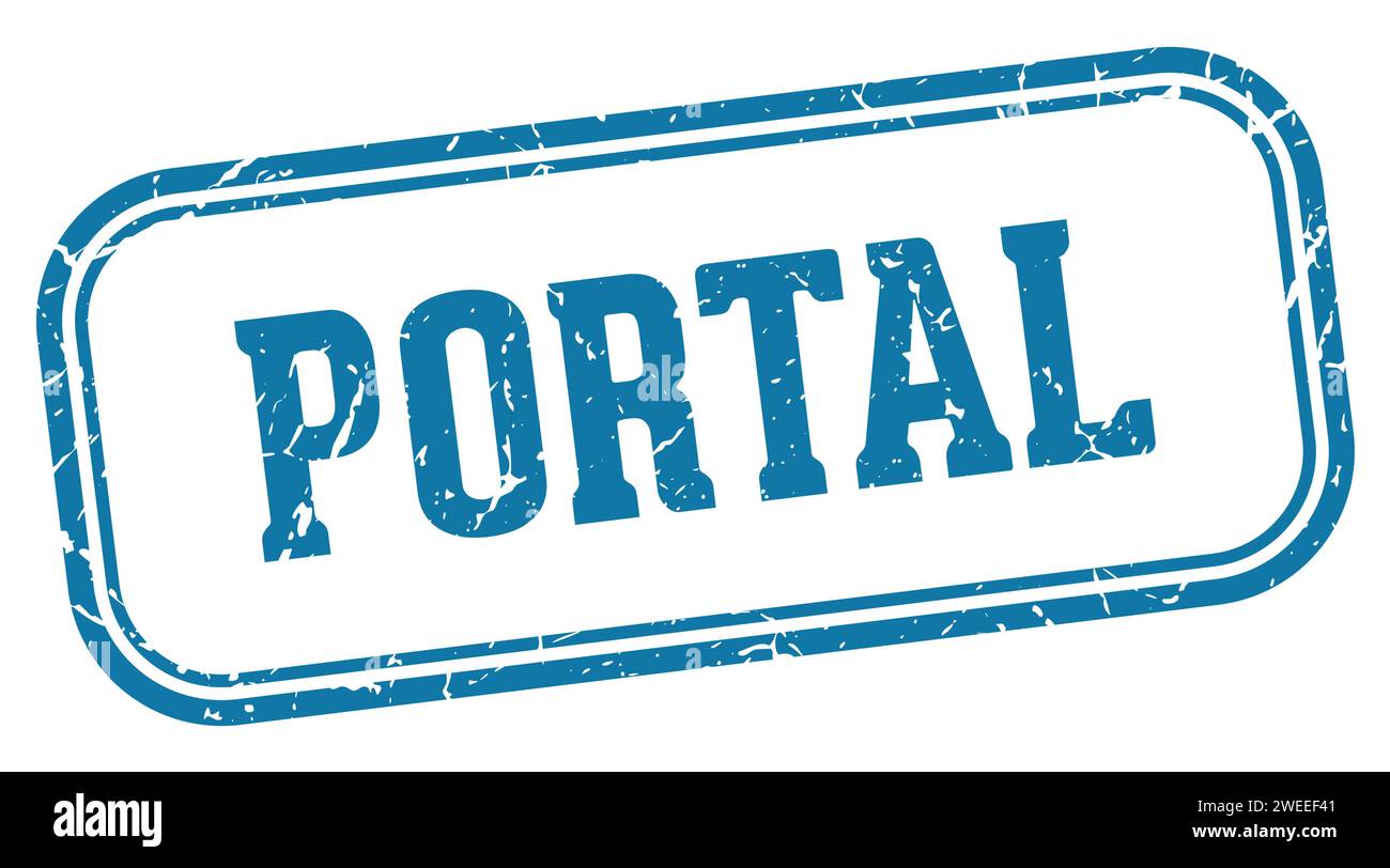 portal stamp. portal rectangular stamp isolated on white background ...