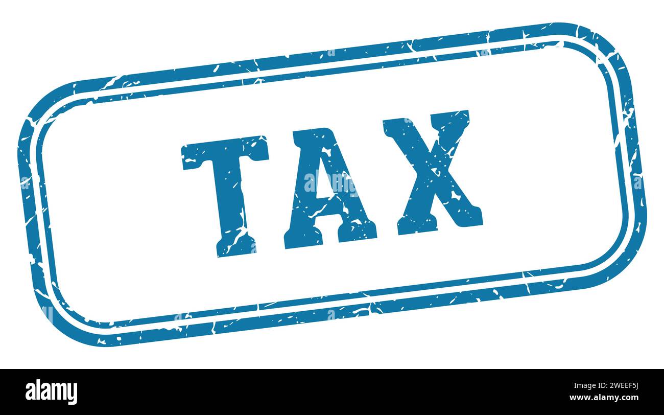 tax stamp. tax rectangular stamp isolated on white background Stock ...