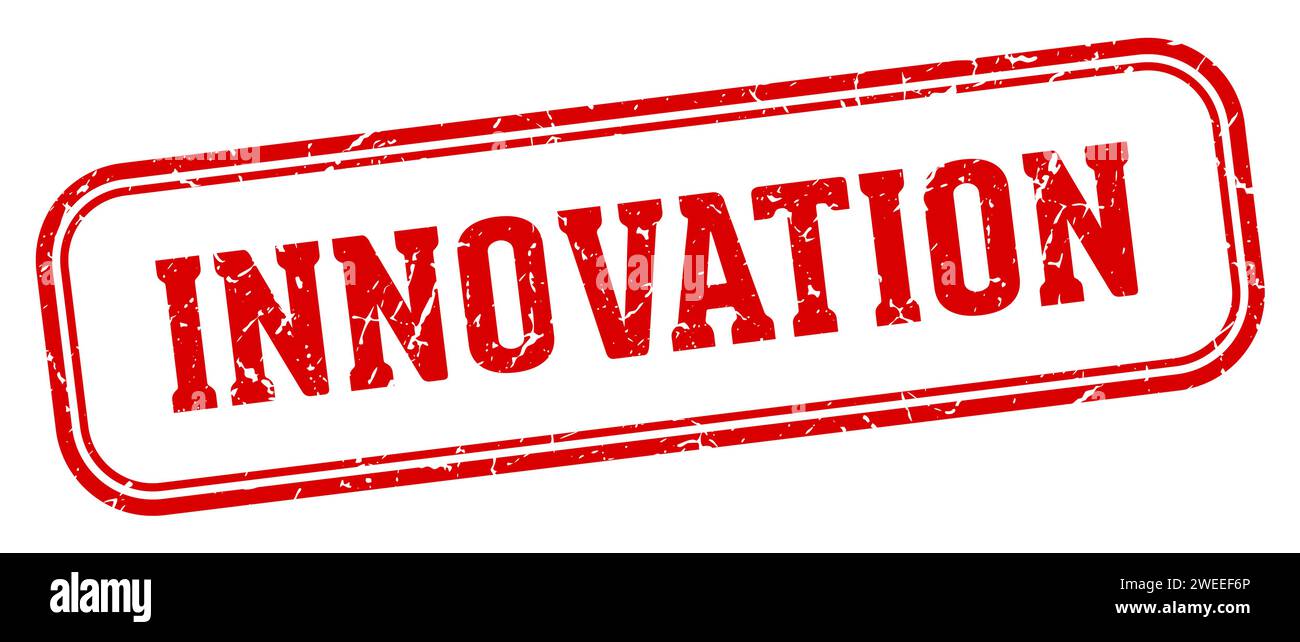innovation stamp. innovation rectangular stamp isolated on white ...