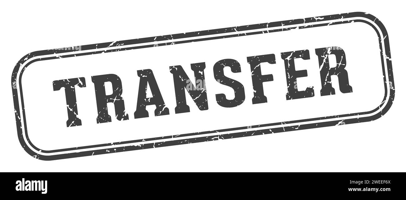 transfer stamp. transfer rectangular stamp isolated on white background ...