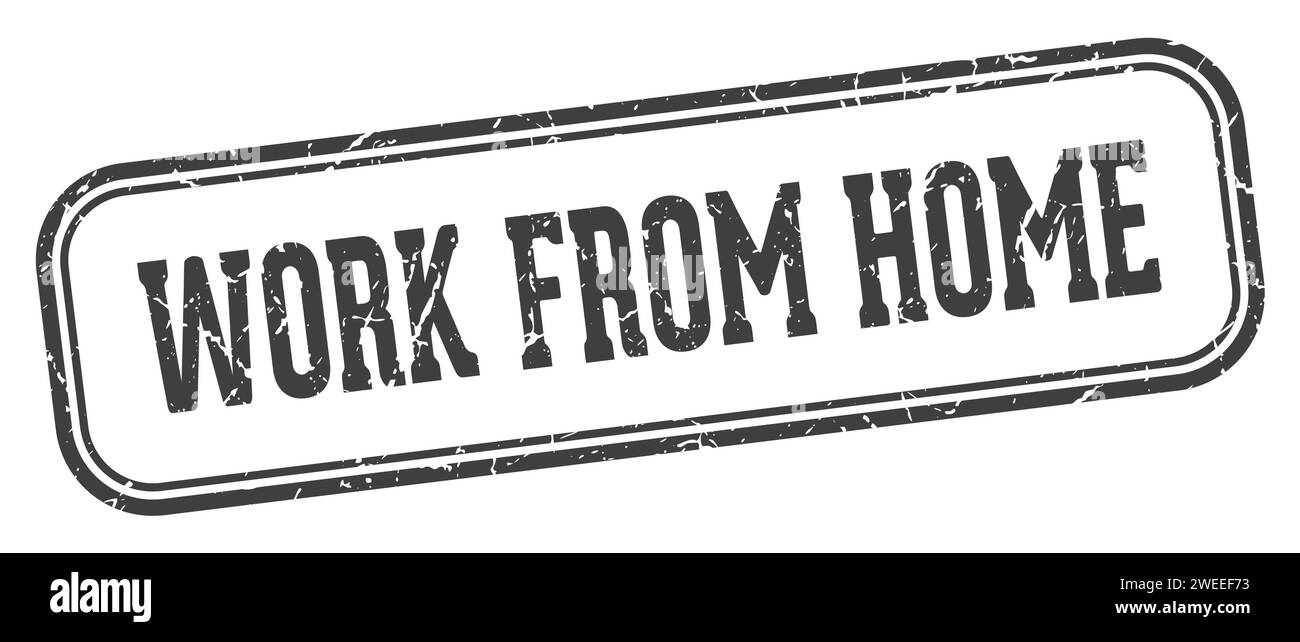 work from home stamp. work from home rectangular stamp isolated on ...