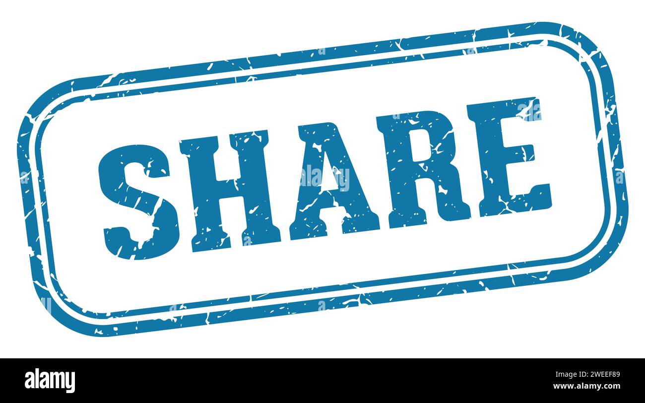 share stamp. share rectangular stamp isolated on white background Stock Vector Image & Art - Alamy
