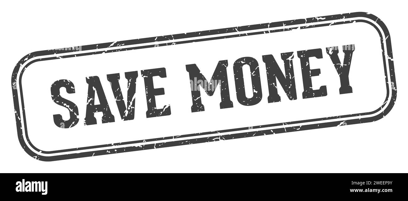 save money stamp. save money rectangular stamp isolated on white ...