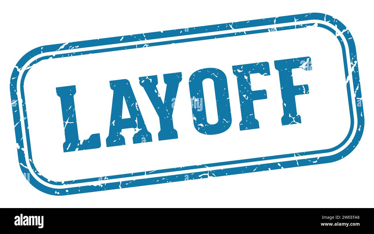 layoff stamp. layoff rectangular stamp isolated on white background ...