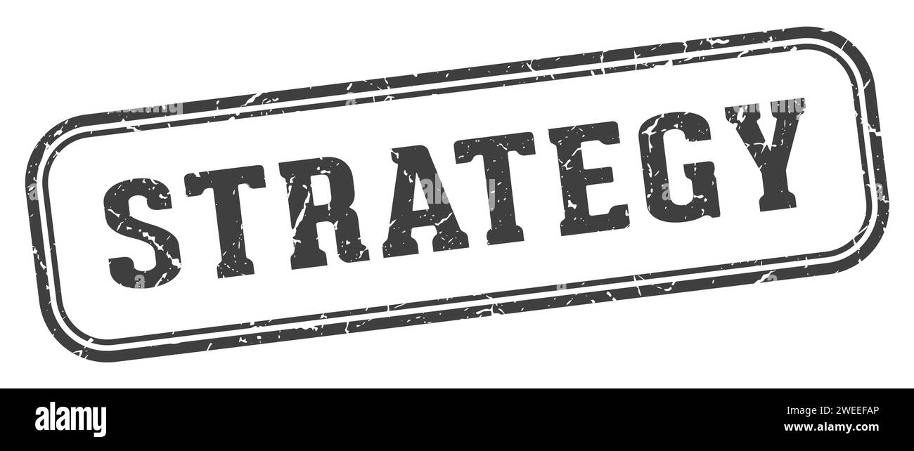 strategy stamp. strategy rectangular stamp isolated on white background ...