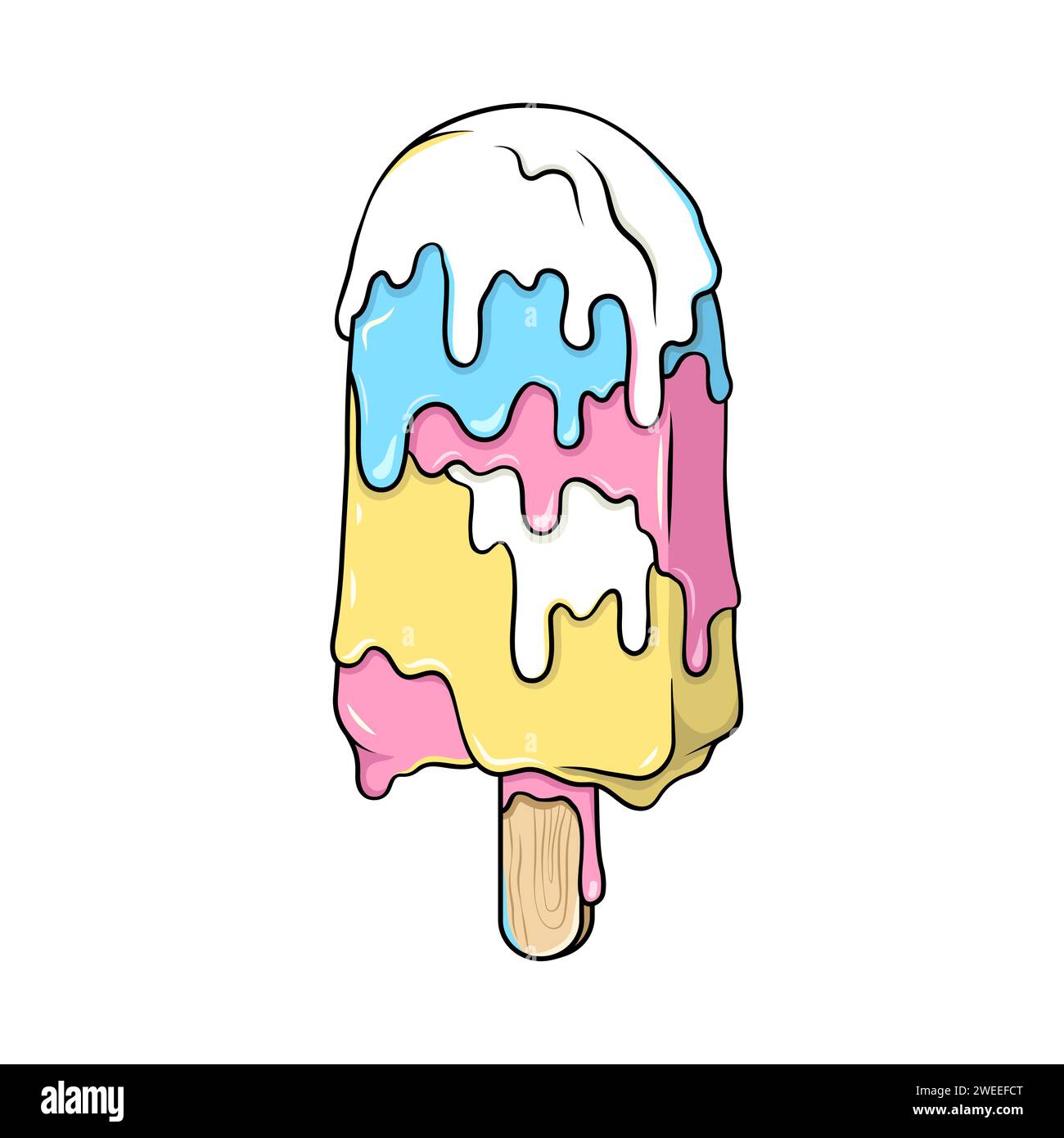 Melting Ice Cream Vector Drawing Stock Vector Image And Art Alamy