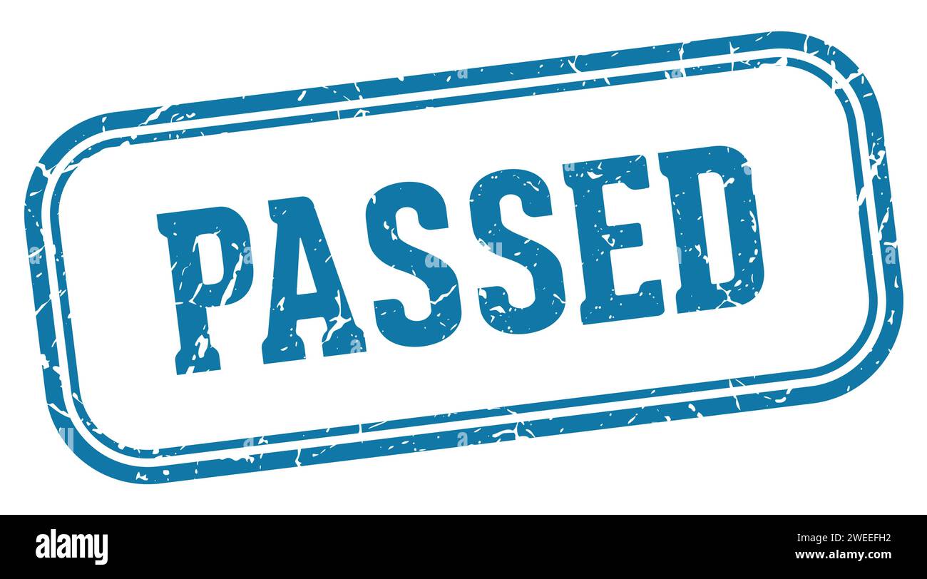 passed stamp. passed rectangular stamp isolated on white background ...