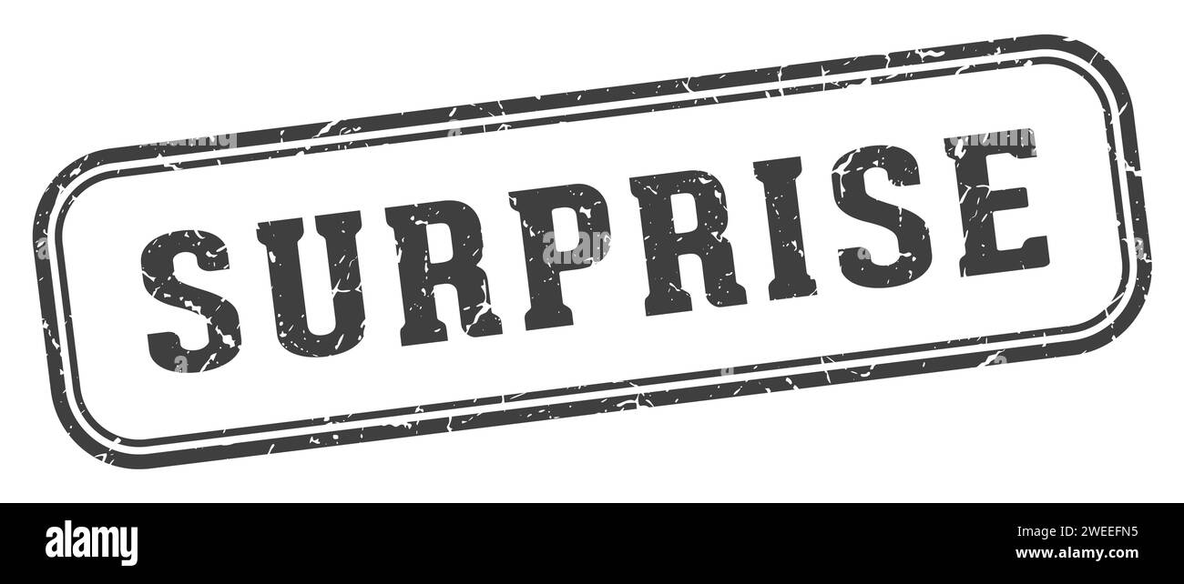 surprise stamp. surprise rectangular stamp isolated on white background ...
