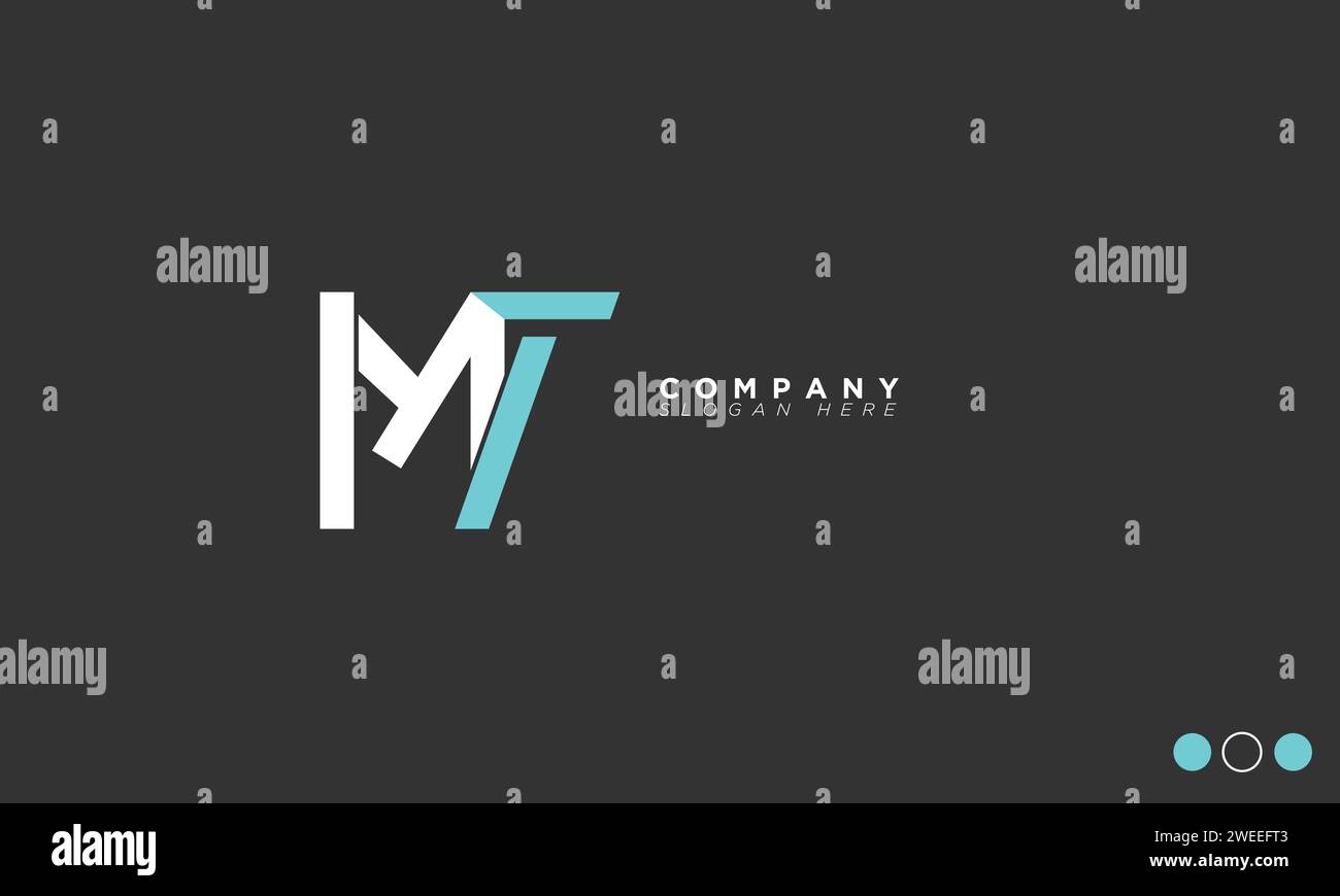 Mt initials logo Stock Vector Images - Alamy