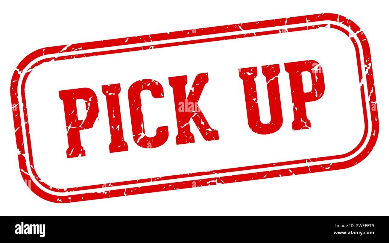 pick up stamp. pick up rectangular stamp isolated on white background Stock Vector Image & Art ...