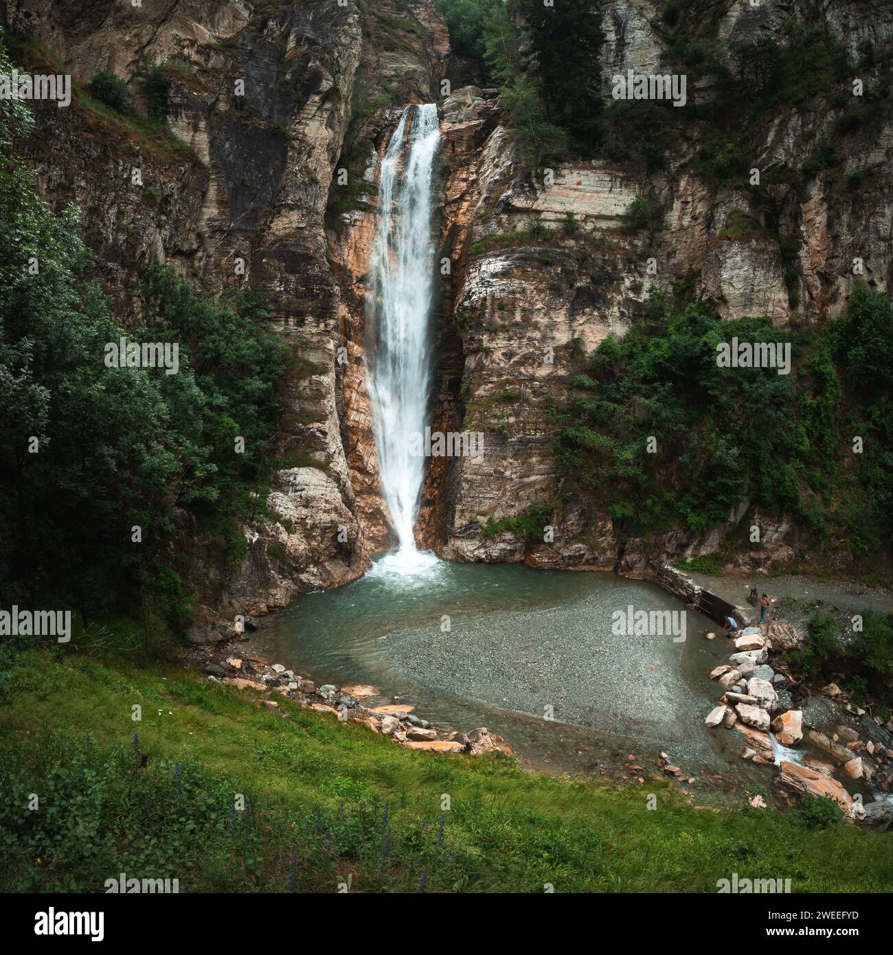 Turtmann waterfall hi-res stock photography and images - Alamy