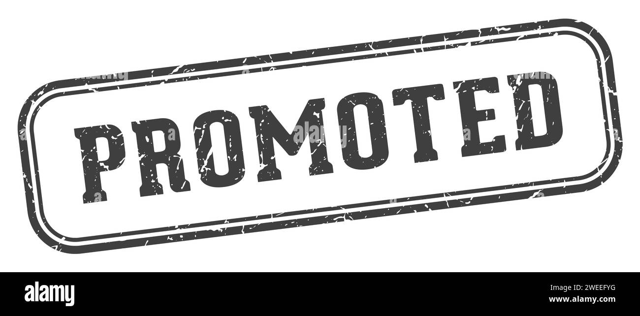 promoted stamp. promoted rectangular stamp isolated on white background Stock Vector Image & Art ...