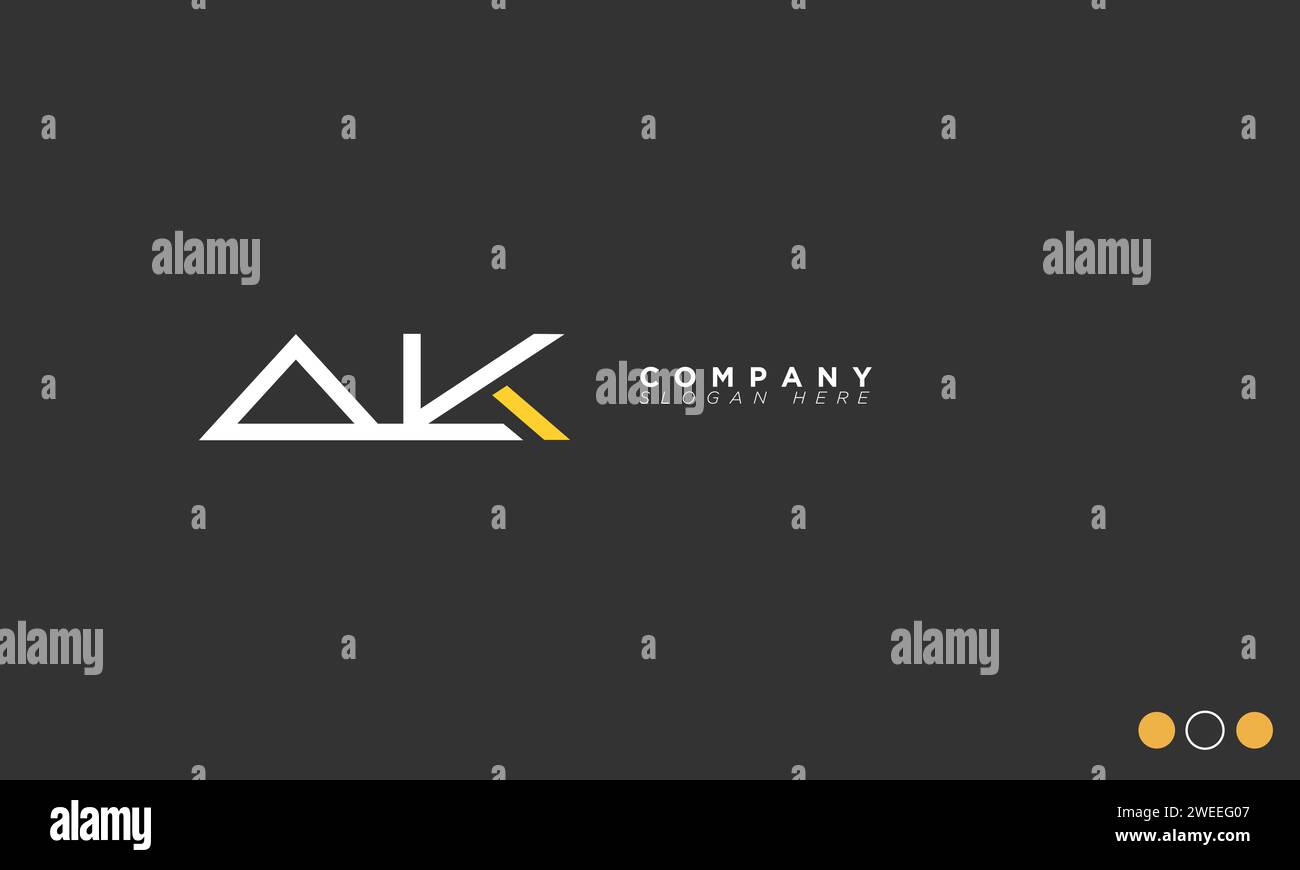 AK Alphabet letters Initials Monogram logo Stock Vector Image & Art - Alamy