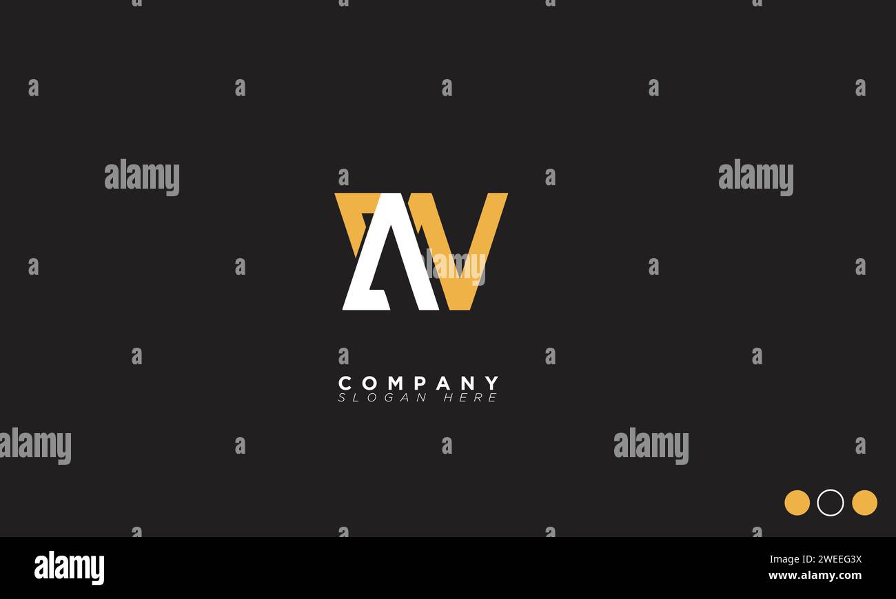 Aw initials logo hi-res stock photography and images - Alamy