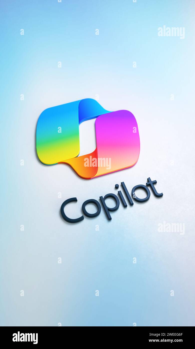 Valencia, Spain - January, 2024: Microsoft Copilot AI works on the ...