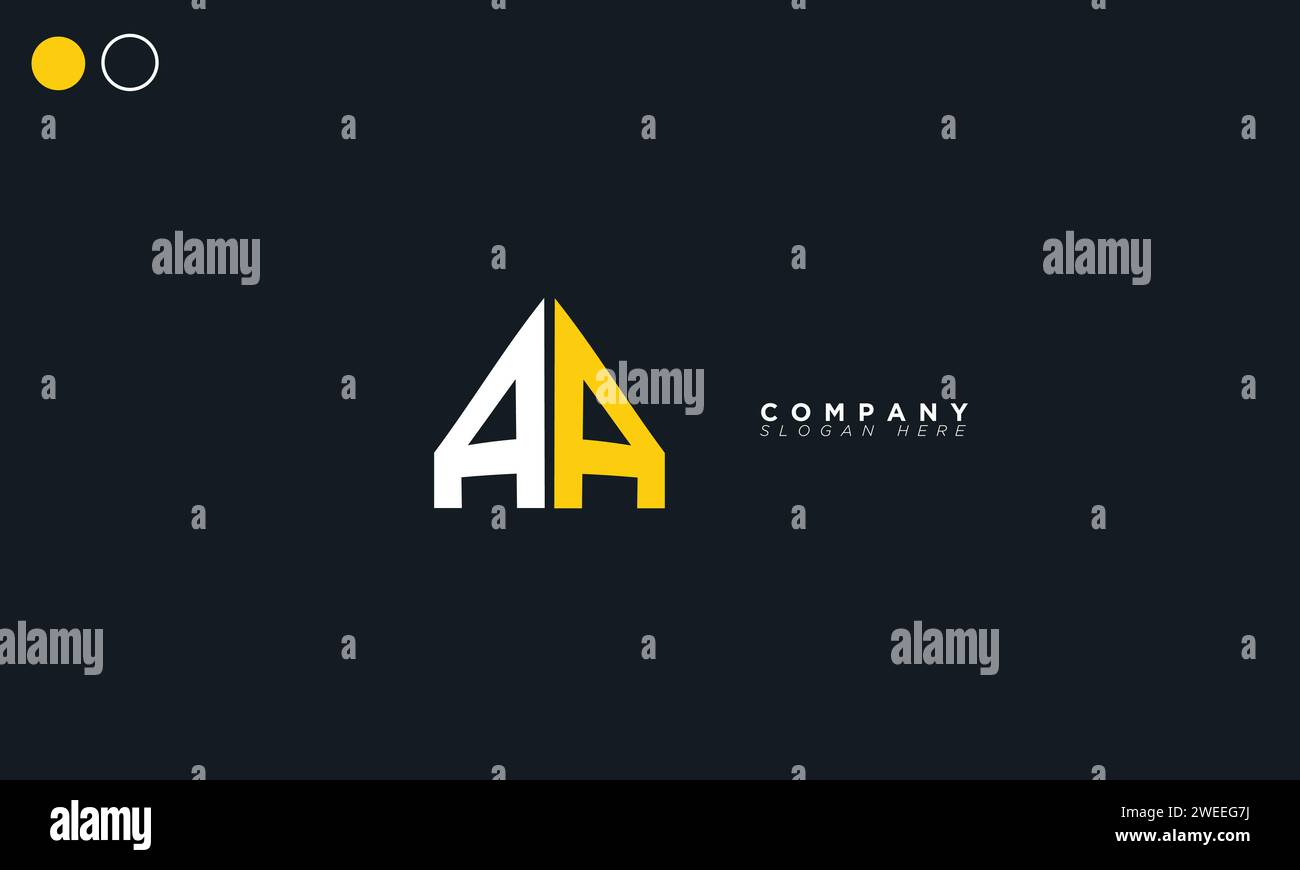 Aa initials logo hi-res stock photography and images - Alamy