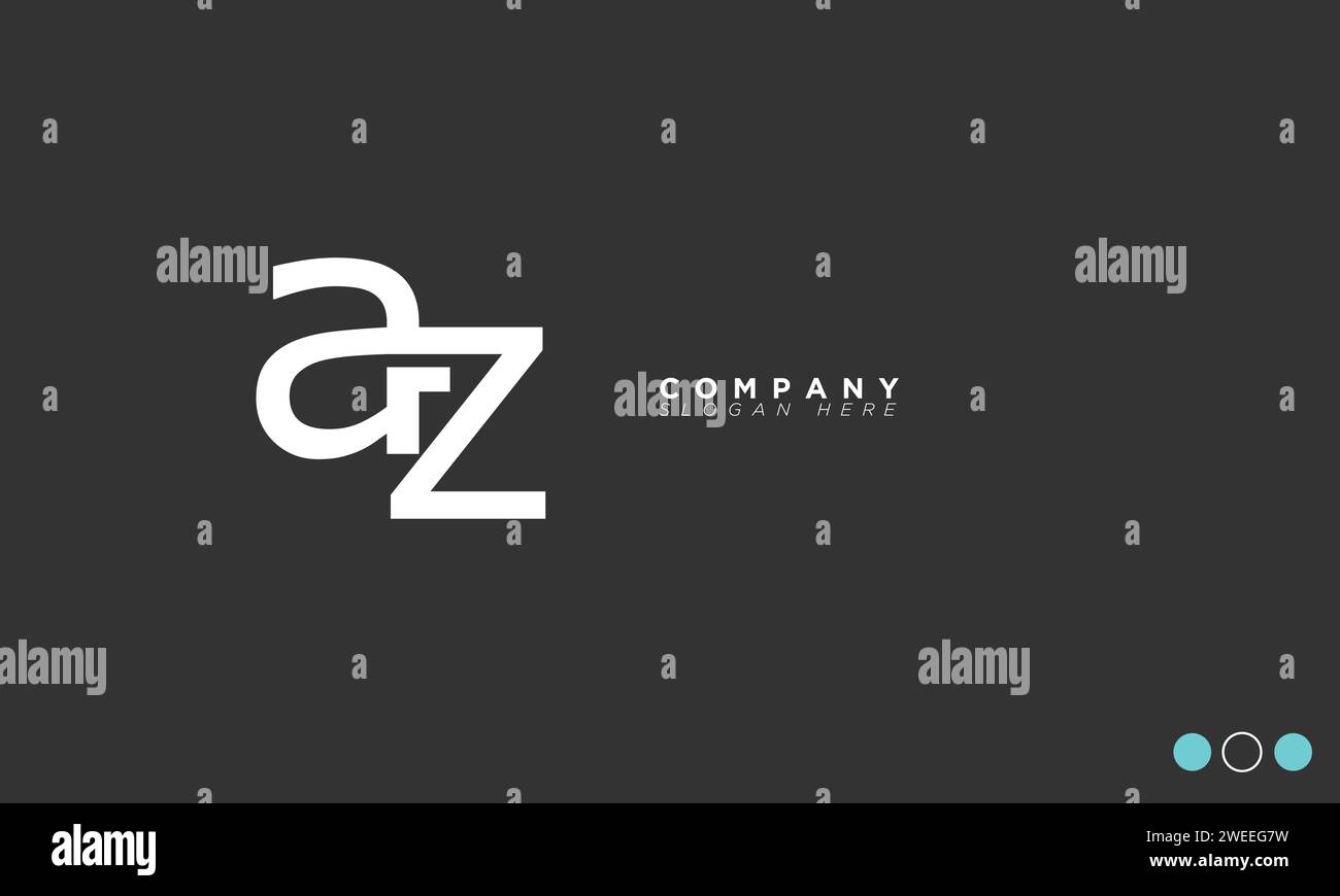 Logo initial letters az vector vectors hi-res stock photography and ...