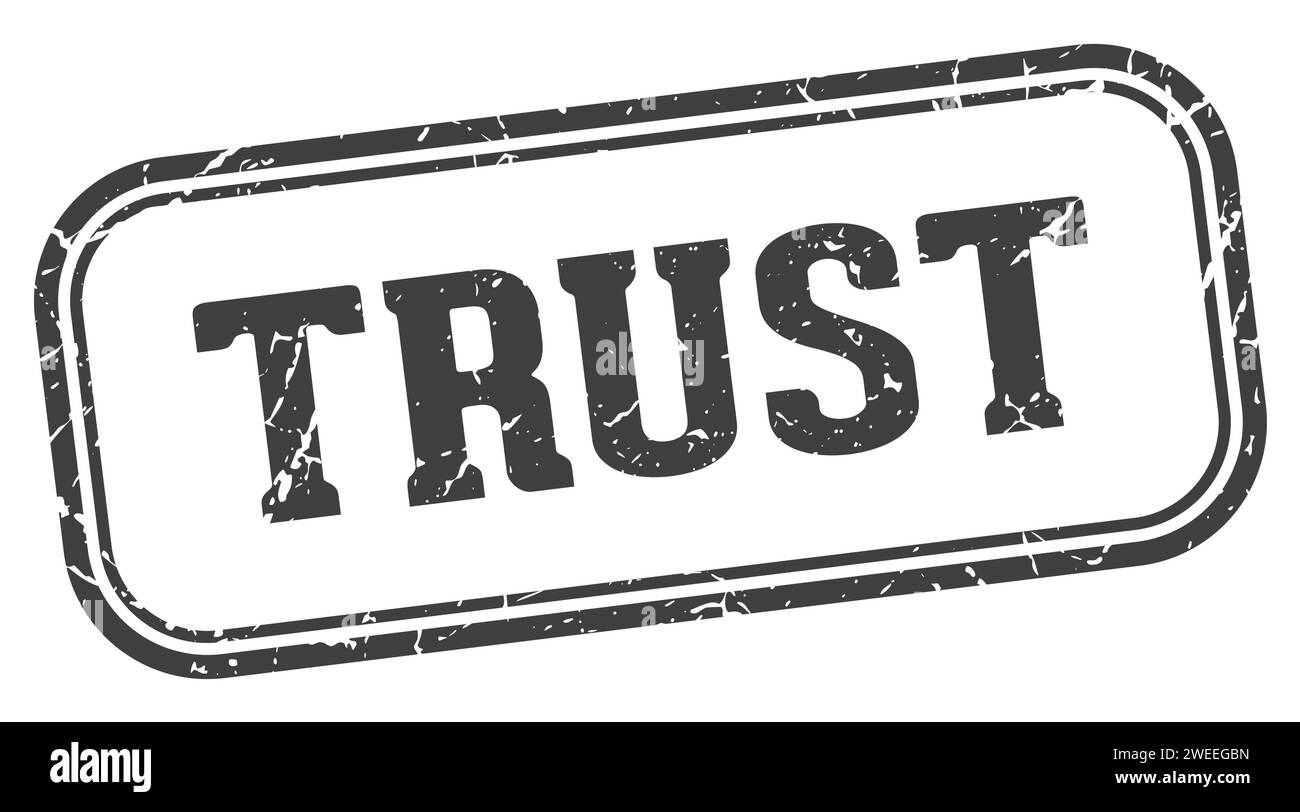 trust stamp. trust rectangular stamp isolated on white background Stock ...