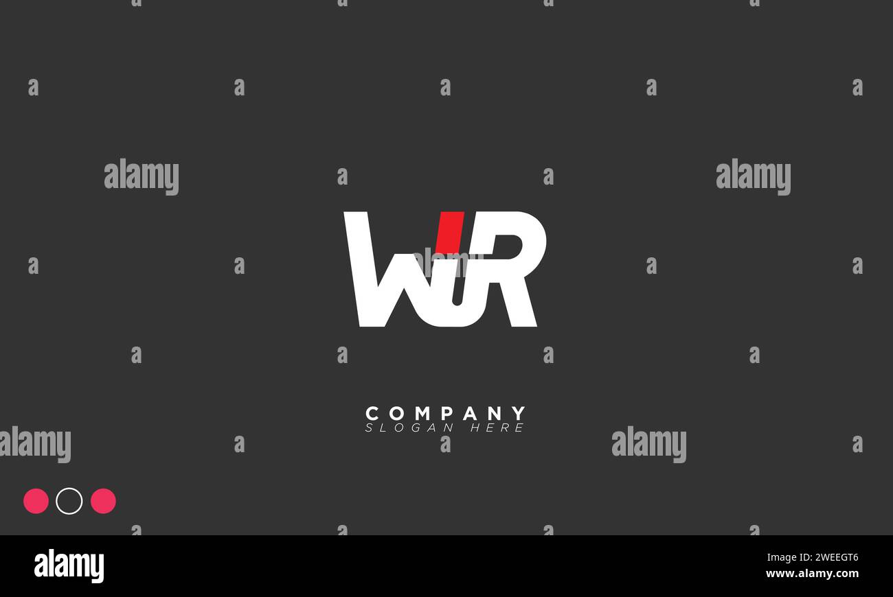 Wr initials logo hi-res stock photography and images - Alamy