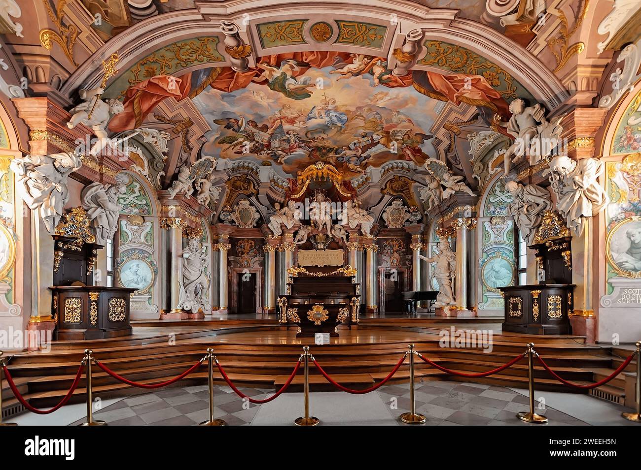 Aula Leopoldina hall in the main building of the University of Wroclaw ...