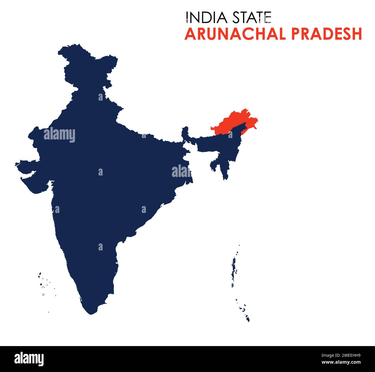 Arunachal Pradesh Map Of Indian State Arunachal Pradesh Map Illustration Stock Vector Image