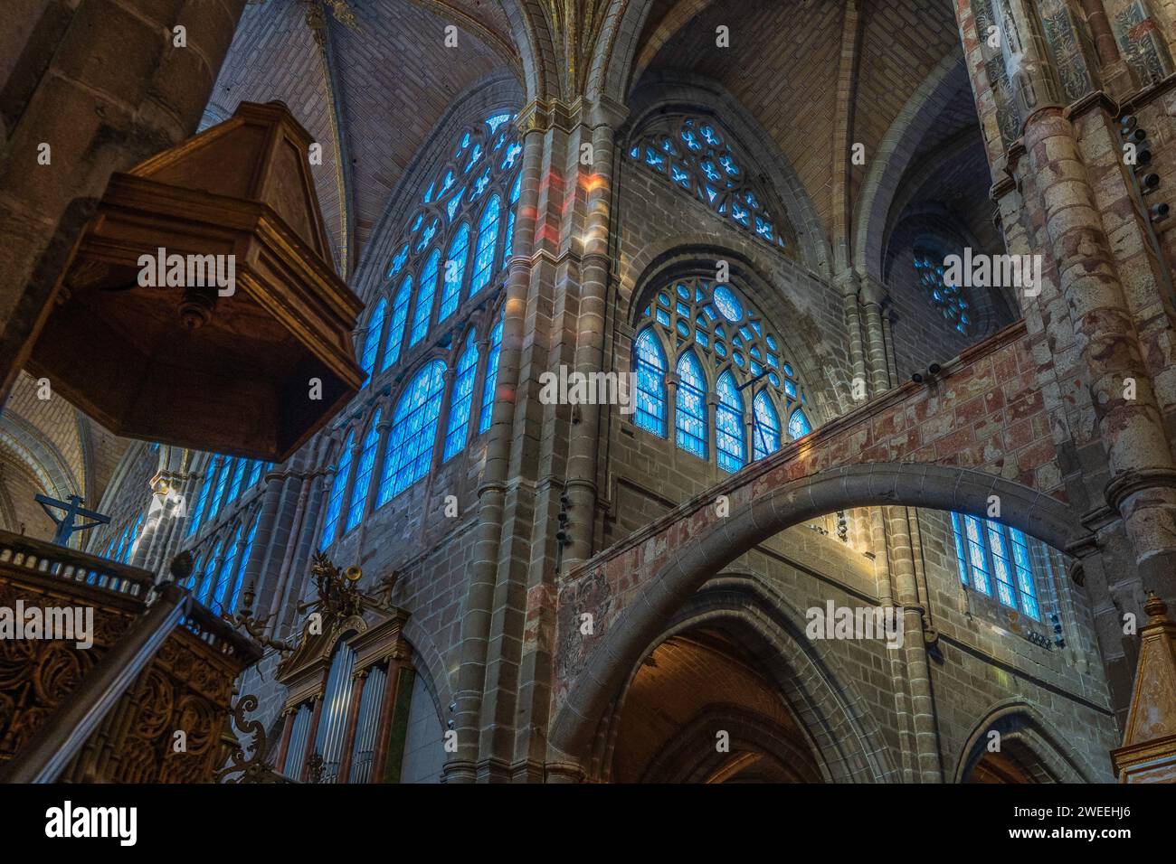 Interior of Saint Mary Cathedral , Toledo, Spain Stock Photo - Alamy