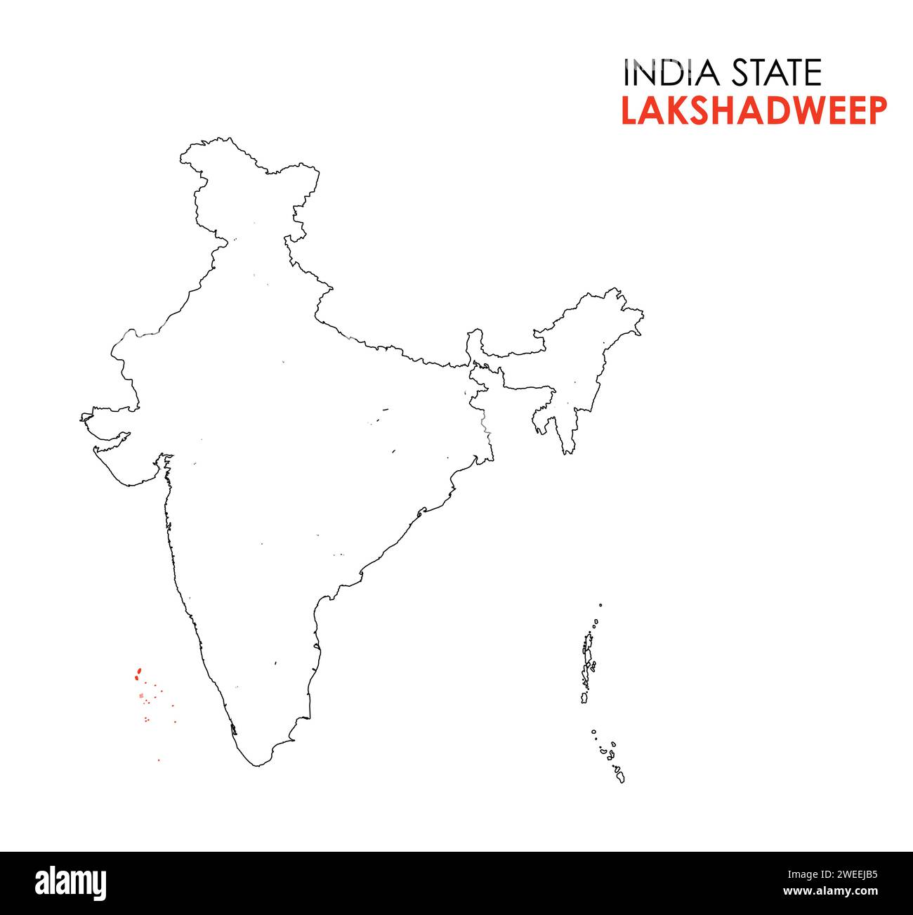 Lakshadweep map of Indian state. Lakshadweep map vector illustration ...