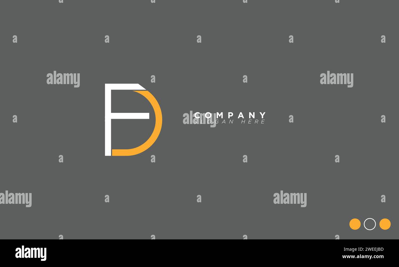 Fd initials logo hi-res stock photography and images - Alamy
