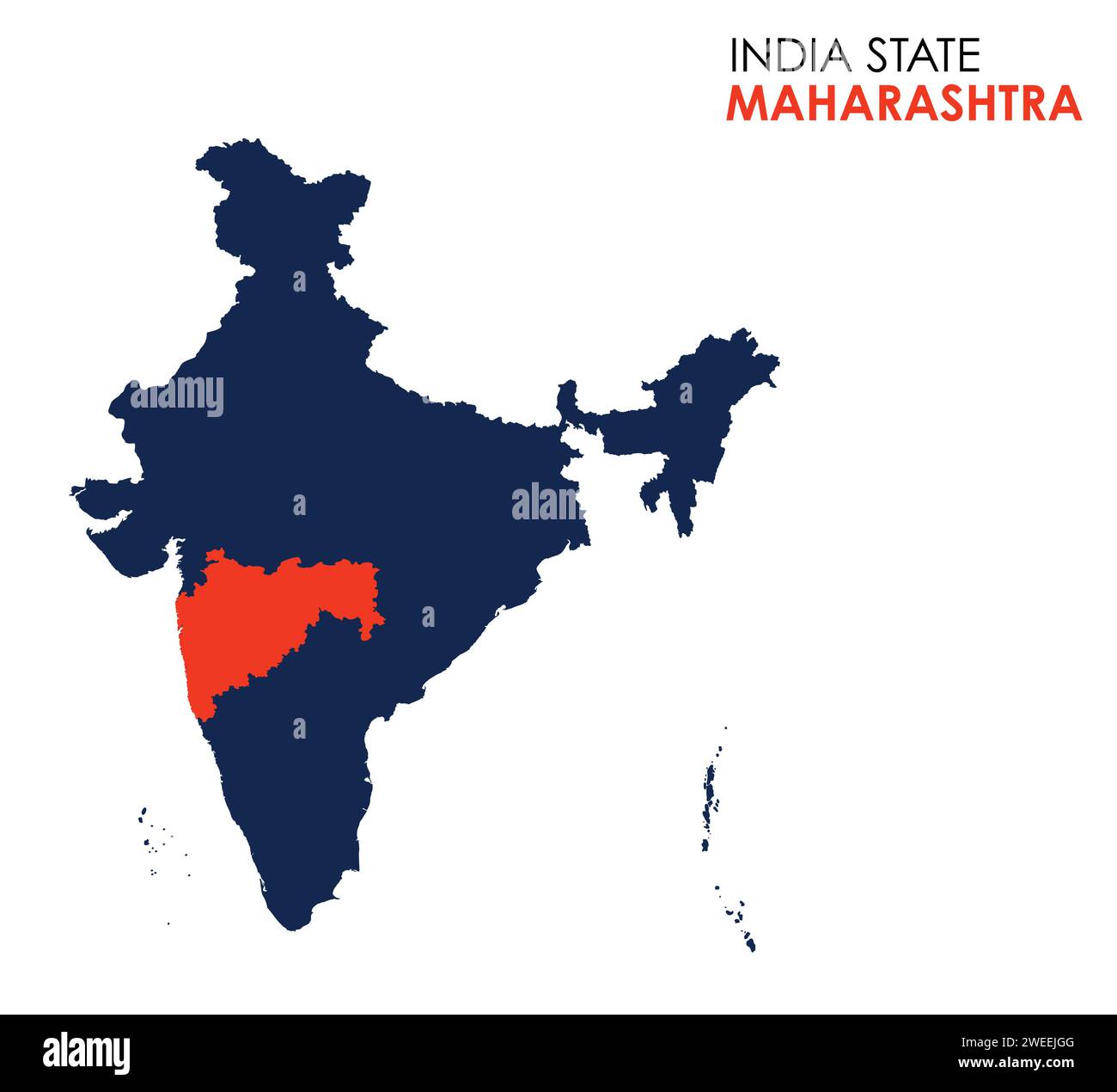 Maharashtra map of Indian state. Maharashtra map vector illustration ...