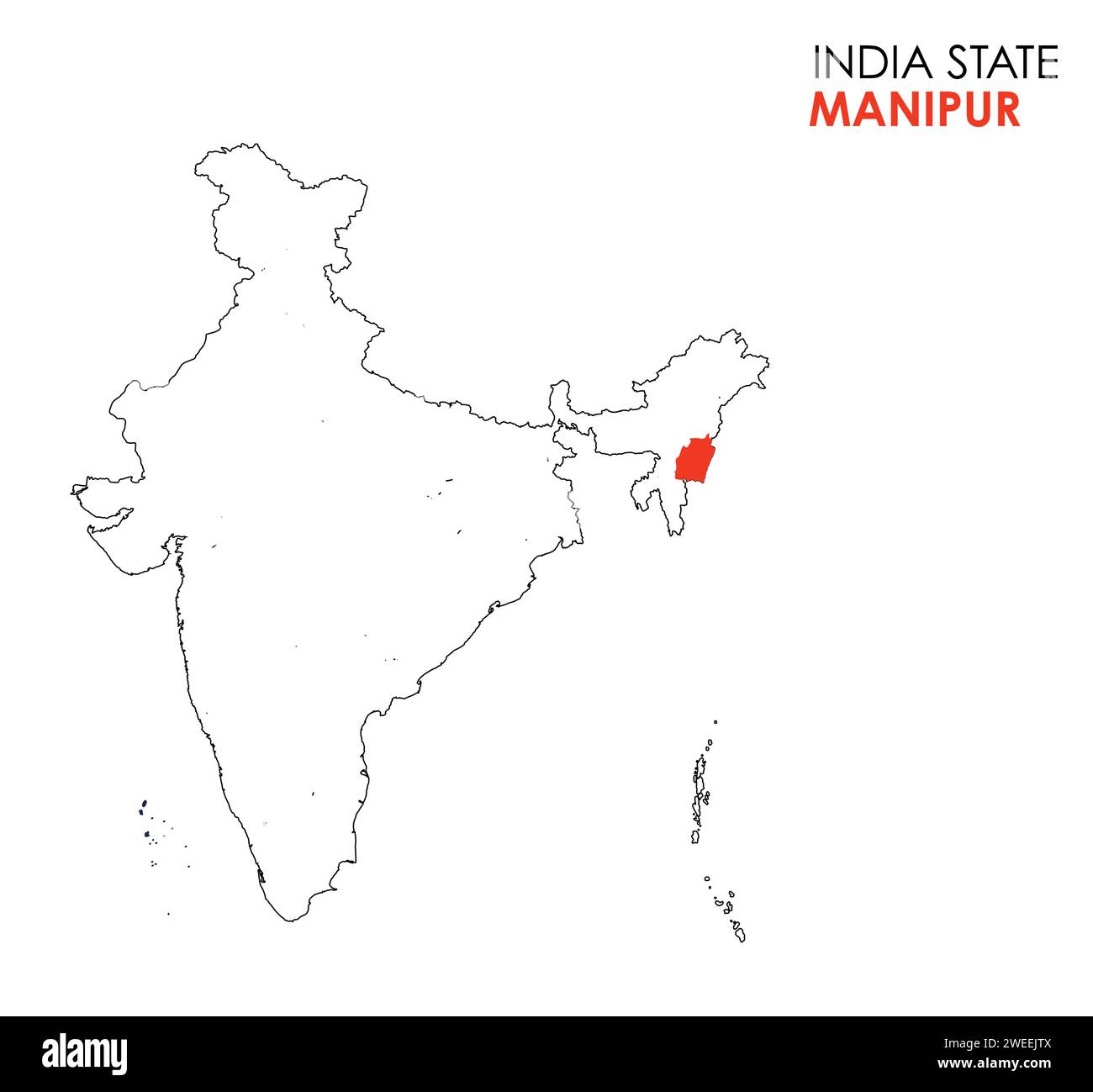 Manipur map of Indian state. Manipur map vector illustration. Manipur ...