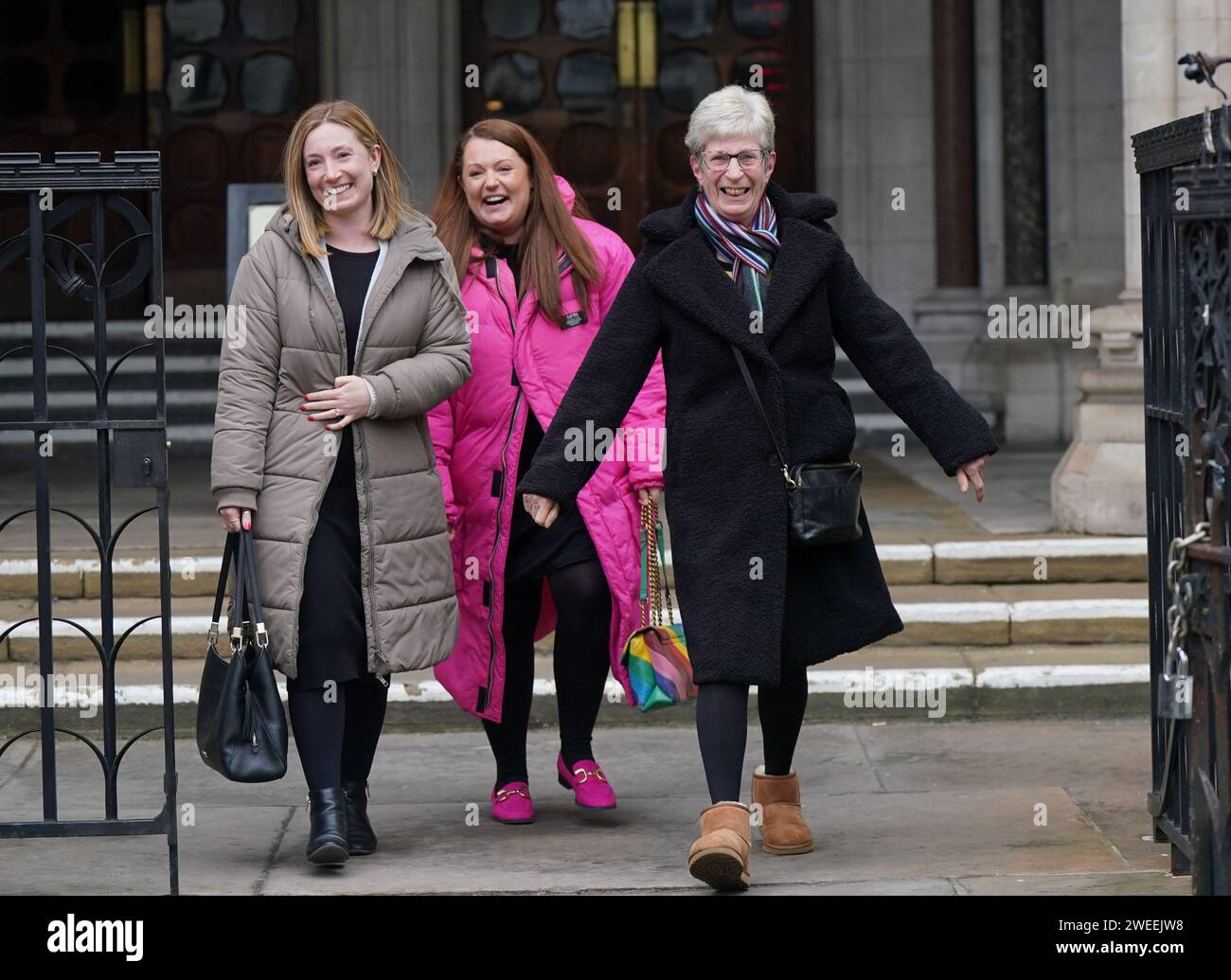 Former subpostmistress Kathleen Crane smiles as she leaves the Royal ...