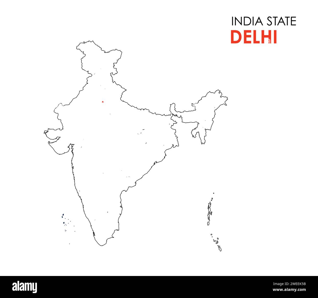 Delhi map of Indian state. Delhi map vector illustration. Delhi vector ...