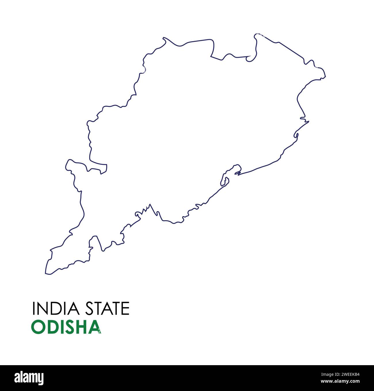 Odisha map of Indian state. Odisha map vector illustration. Odisha ...