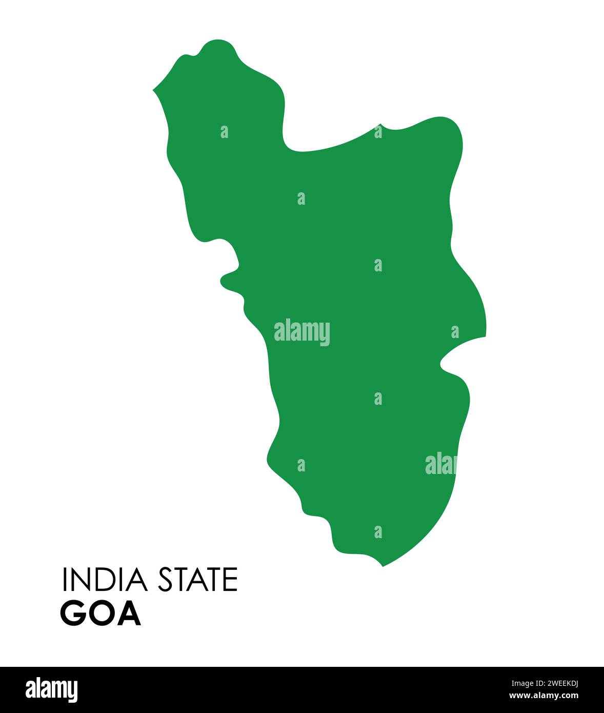Goa map of Indian state. Goa map vector illustration. Goa vector map on ...