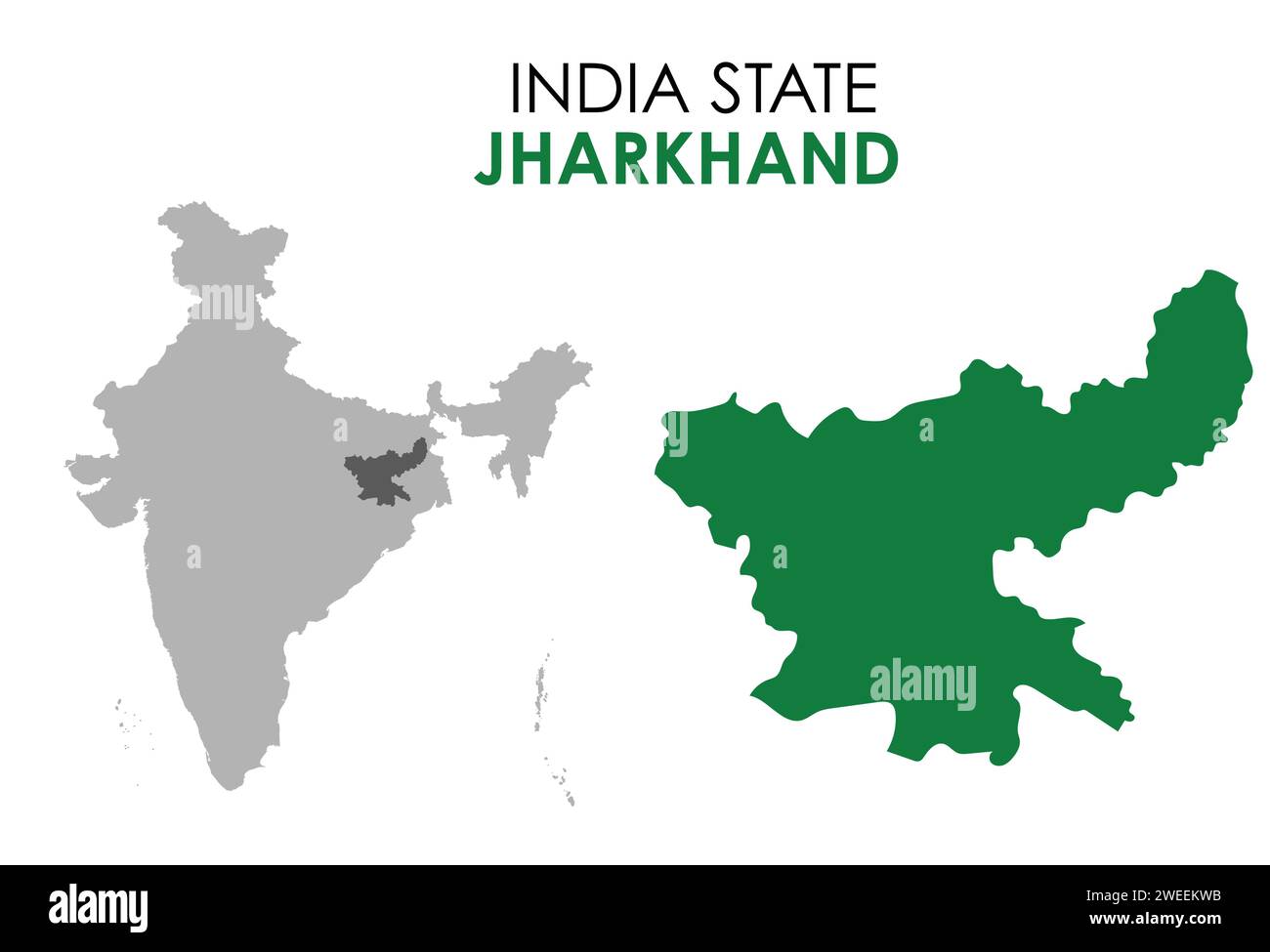 Jharkhand map of Indian state. Jharkhand map vector illustration ...