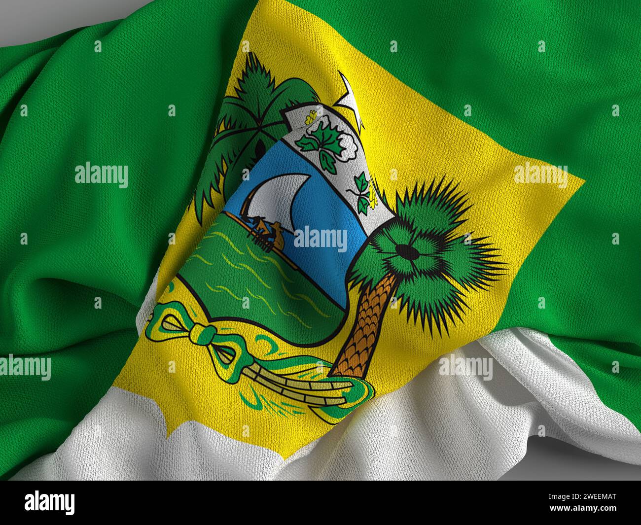 The flag of the state of Rio Grande do Norte, Northeast region, Brazil ...