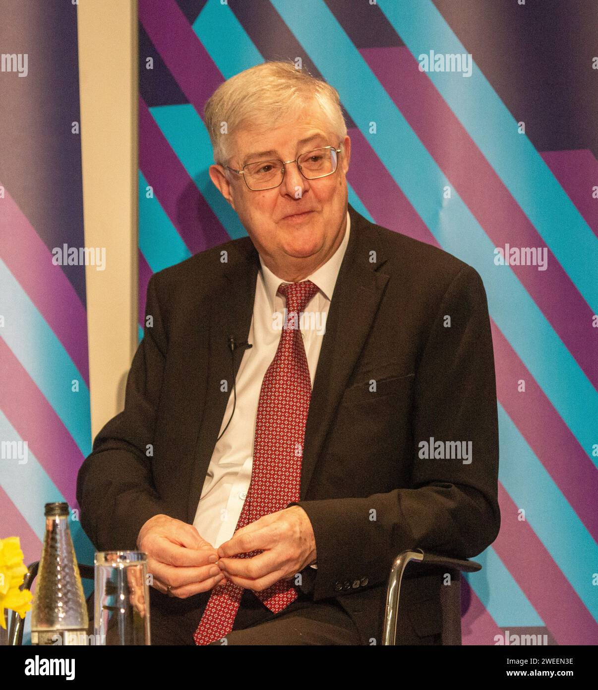 London, England, UK. 25th Jan, 2024. First Minister of Wales MARK ...