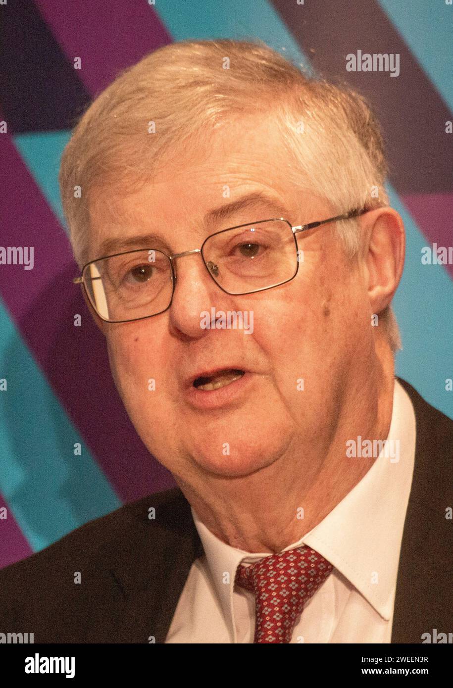 London, England, UK. 25th Jan, 2024. First Minister of Wales MARK ...