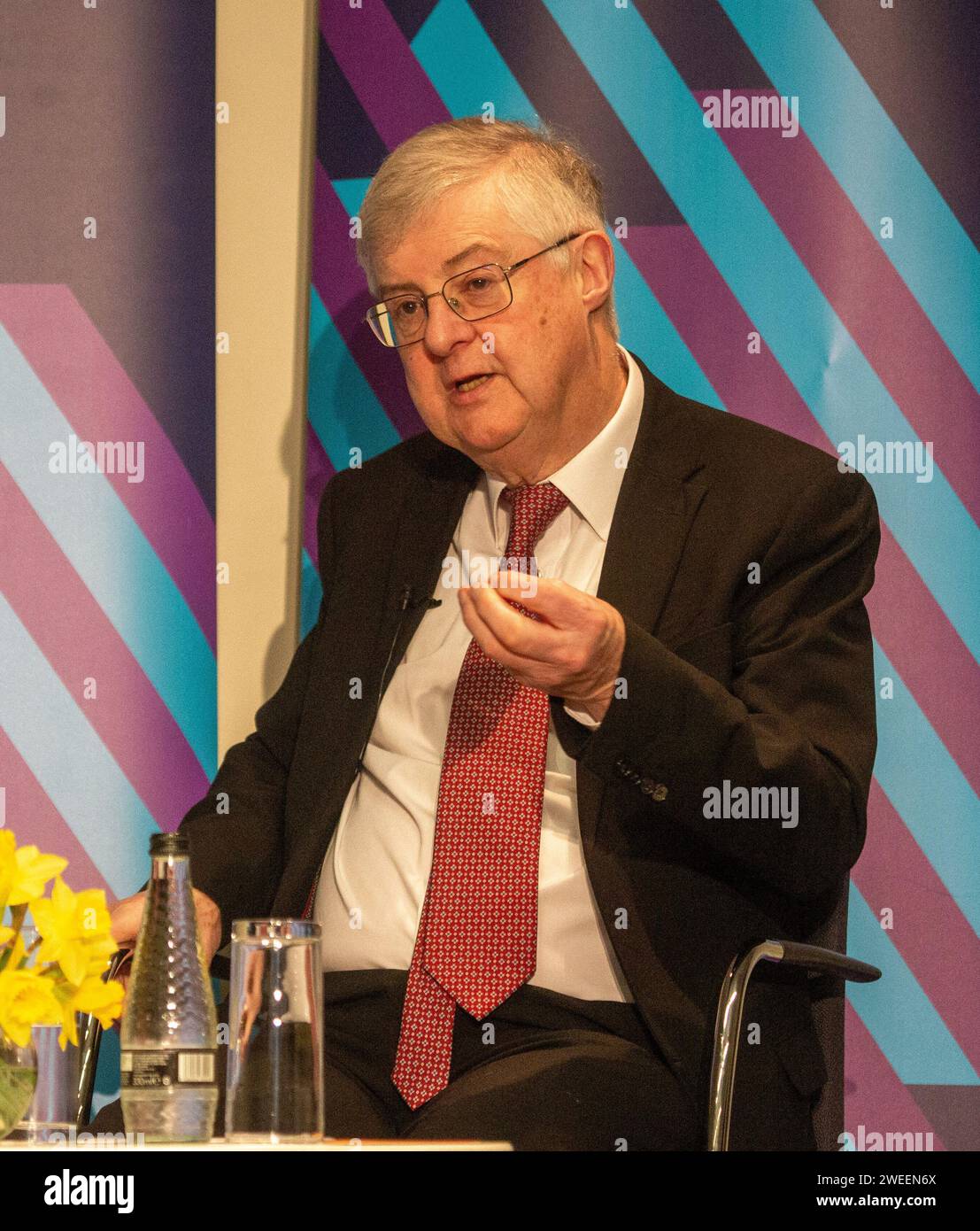 London, England, UK. 25th Jan, 2024. First Minister of Wales MARK ...