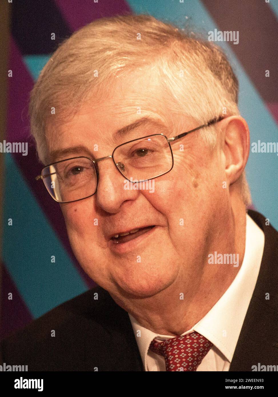 London, England, UK. 25th Jan, 2024. First Minister of Wales MARK ...