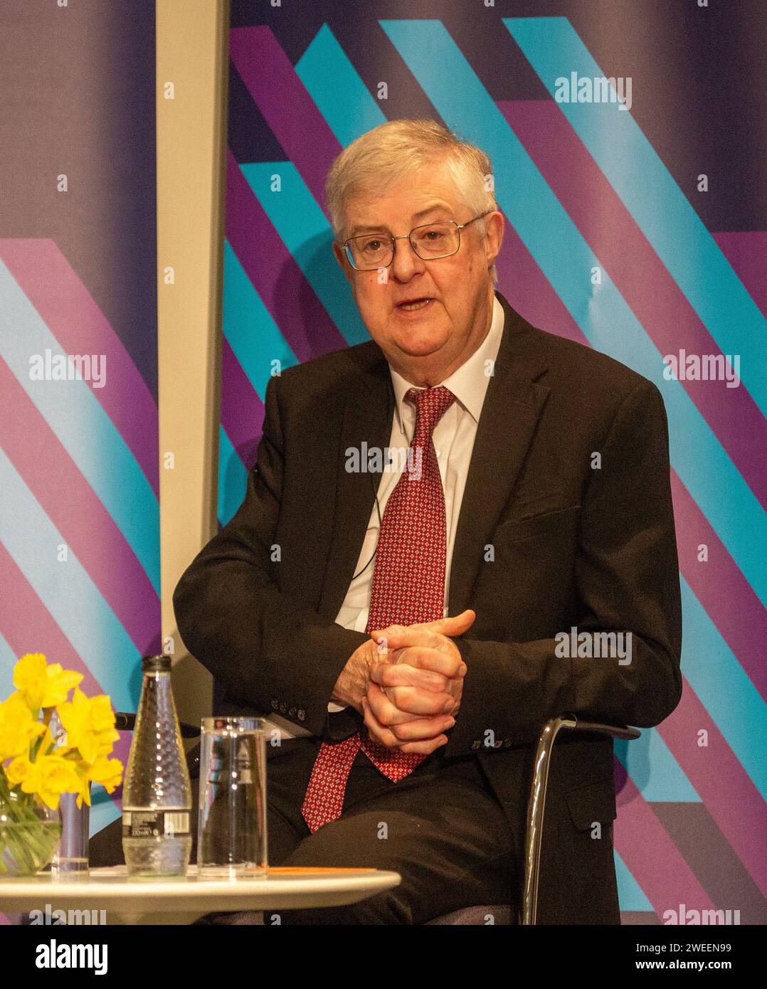 London, England, UK. 25th Jan, 2024. First Minister of Wales MARK ...