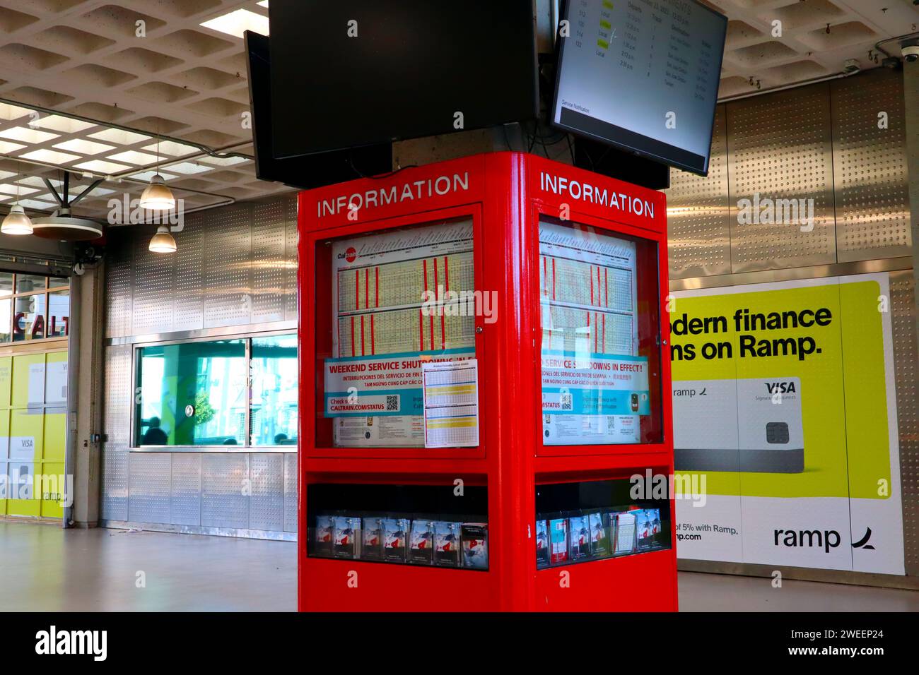 San Francisco, California: Panels of Transit Information at San ...