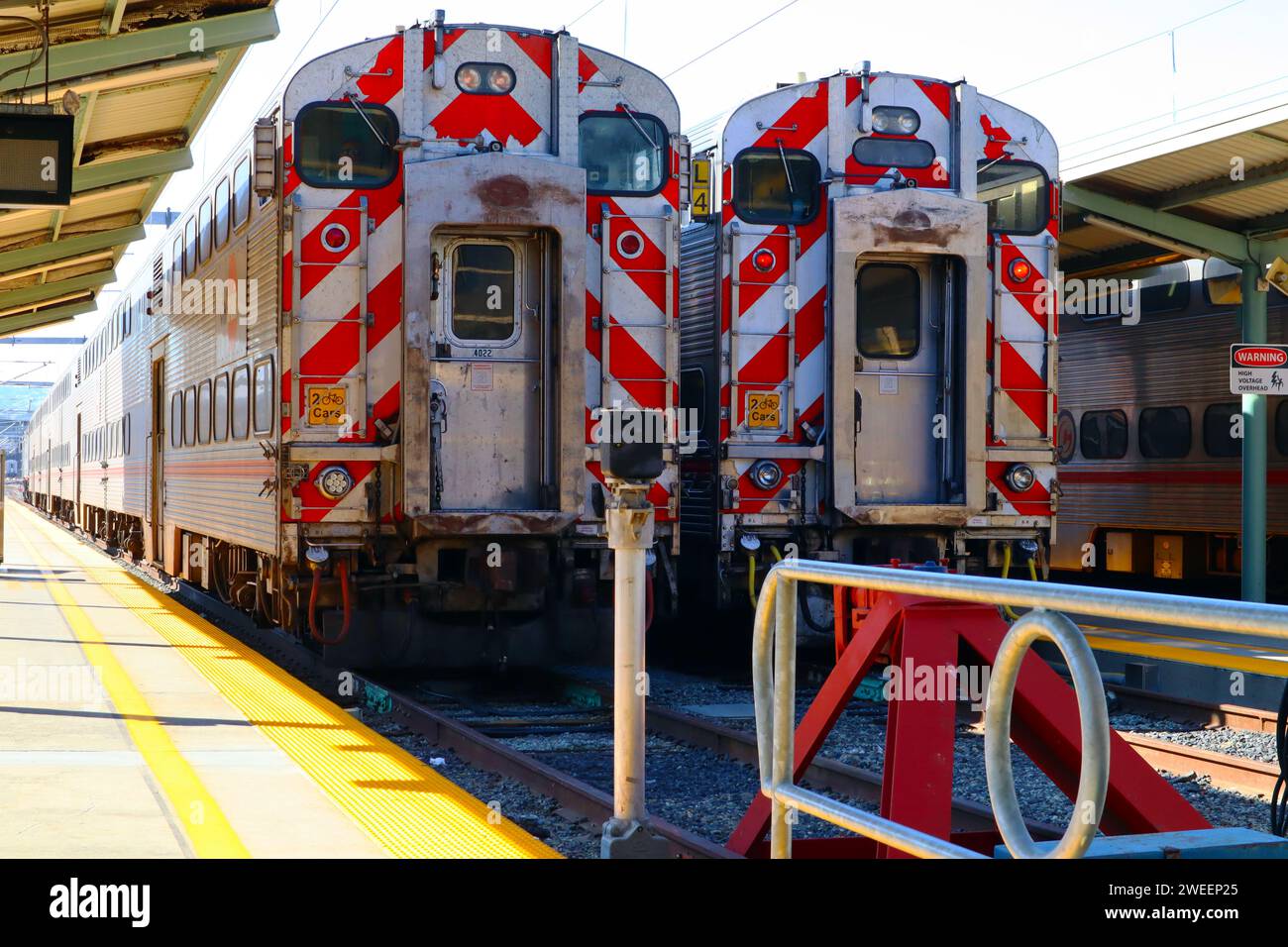 San Francisco, California: Caltrain trains at the San Francisco ...